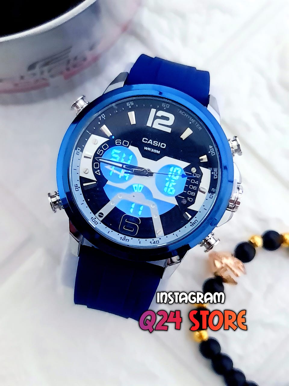 ️ RELOJ CASIO GOMA AZUL A-N ⌚ Q-24store
