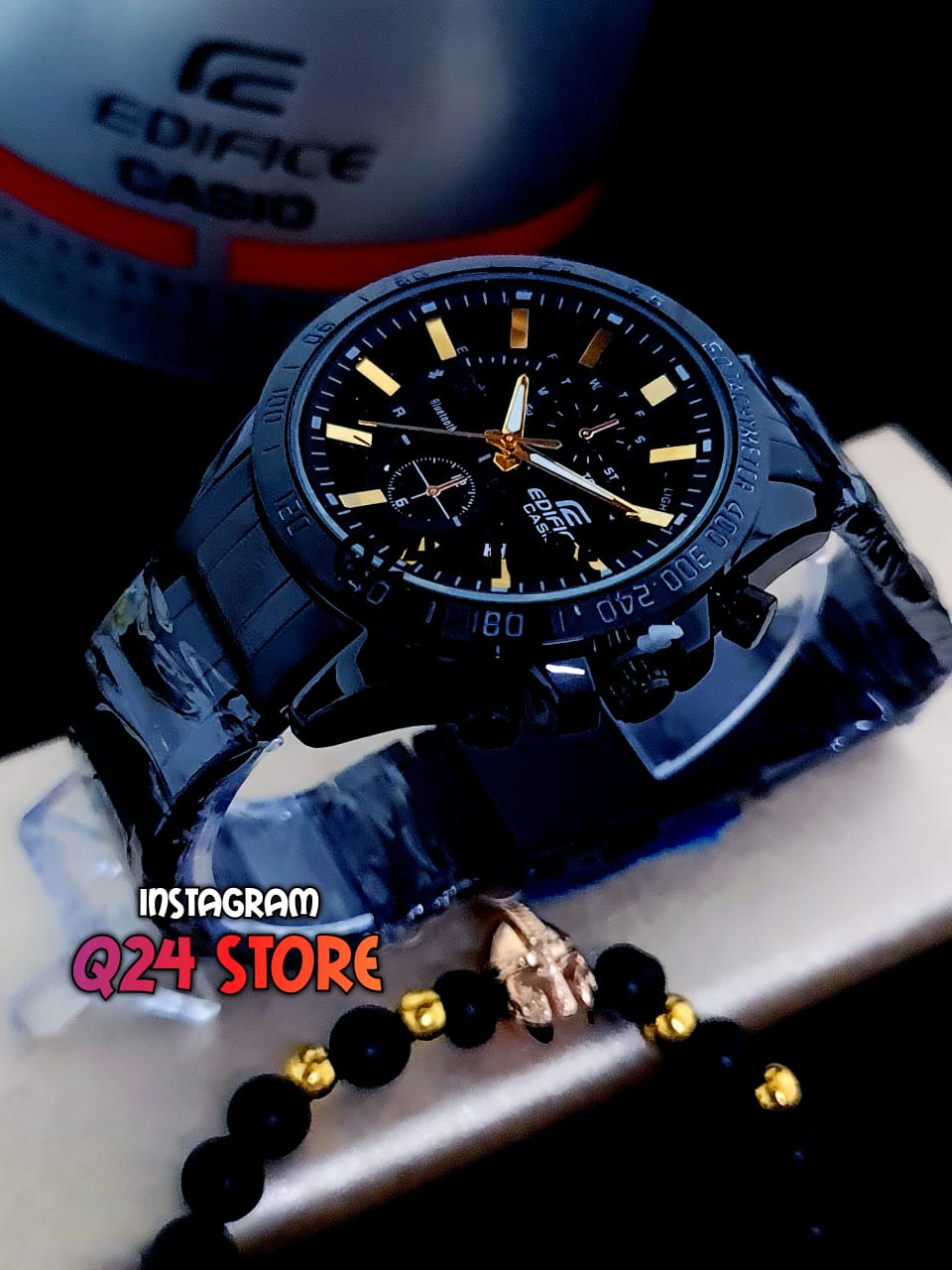 ️ RELOJ EDIFICE STEEL NEGRO ⌚ Q-24store