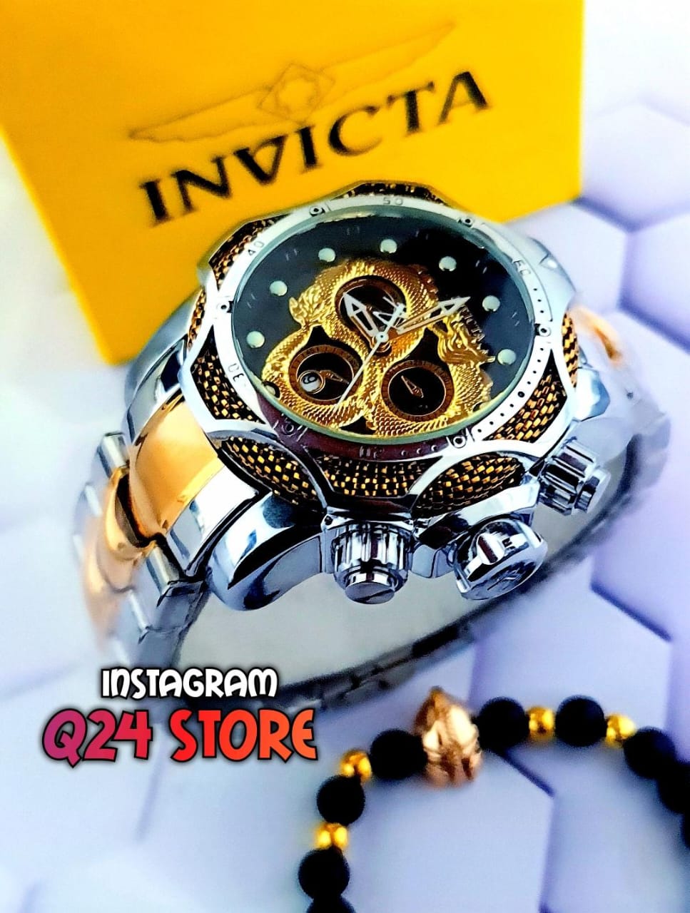 ️ INVICTA DRAGON BICOLOR NEGRO ⌚ Q-24store