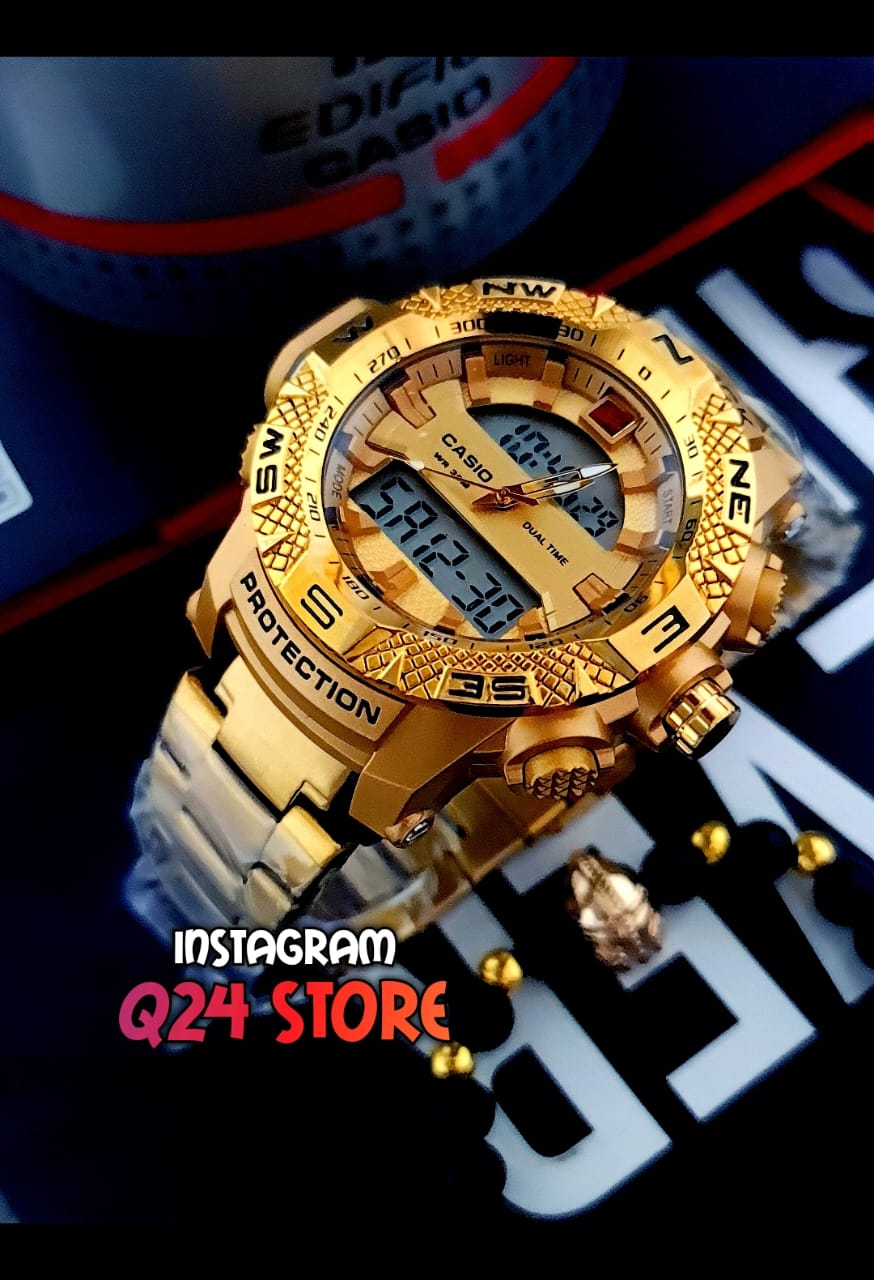 ️ RELOJ CASIO SUMERGIBLE DORADO (D2) ⌚ Q-24store